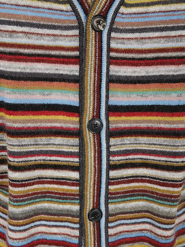 Paul Smith Signature Stripe V-neck Cardigan - Multicolor