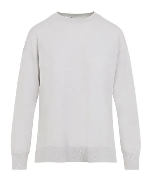Max Mara Verona Crewneck Long-sleeved Jumper - White
