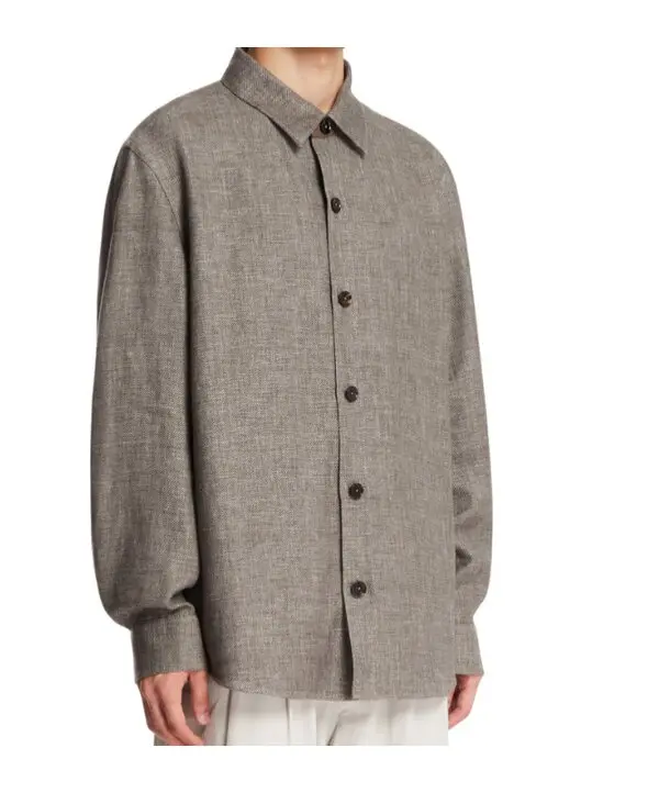 Zegna Long Sleeve Buttoned Overshirt - Black