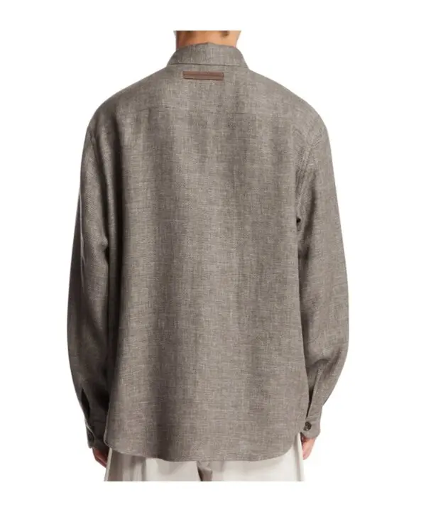 Zegna Long Sleeve Buttoned Overshirt - Black