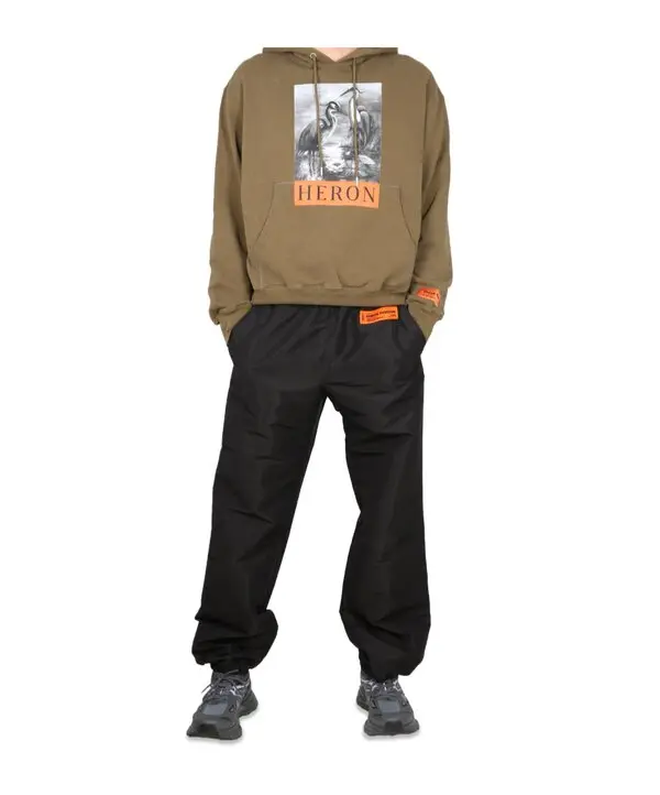 Heron Preston Wide Leg Pants With Logo Detail
