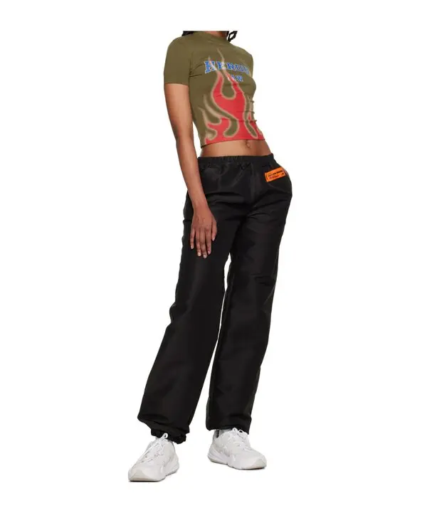 Heron Preston Wide Leg Pants With Logo Detail