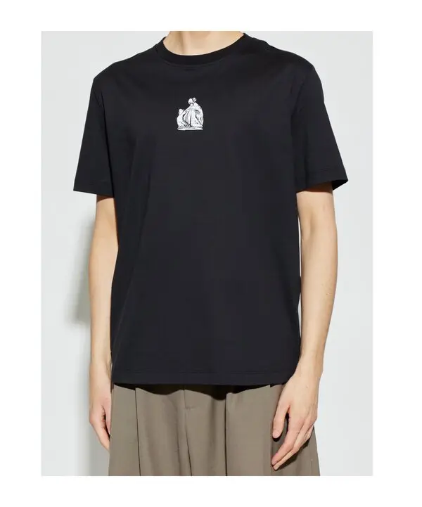 LANVIN Graphic Printed Crewneck T-shirt - Black
