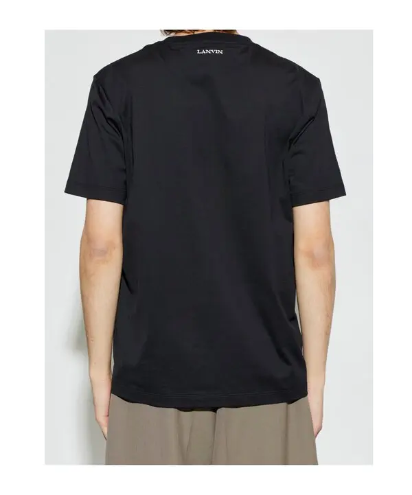 LANVIN Graphic Printed Crewneck T-shirt - Black