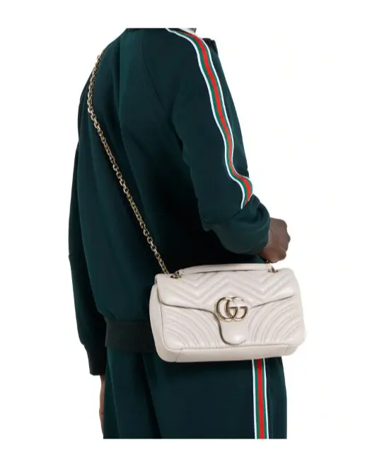 Gucci Gg Marmont Medium Shoulder Bag - Light Grey
