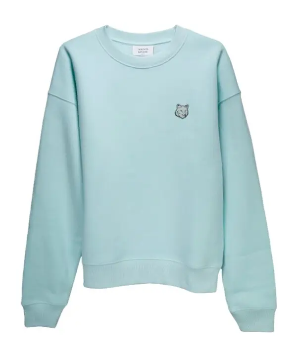 Maison Kitsuné Bold Fox Head Patch Crewneck Sweatshirt