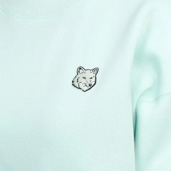 Maison Kitsuné Bold Fox Head Patch Crewneck Sweatshirt