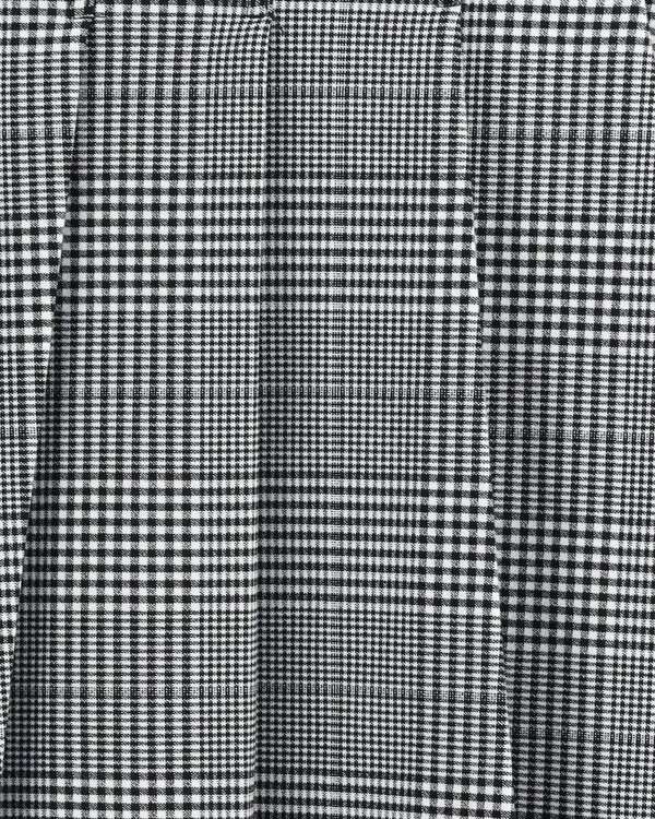 SELF-PORTRAIT Prince Of Wales Check Pleated Midi Skirt - Gray