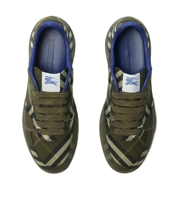 Burberry Checked Lace-up Sneakers - Wilderness