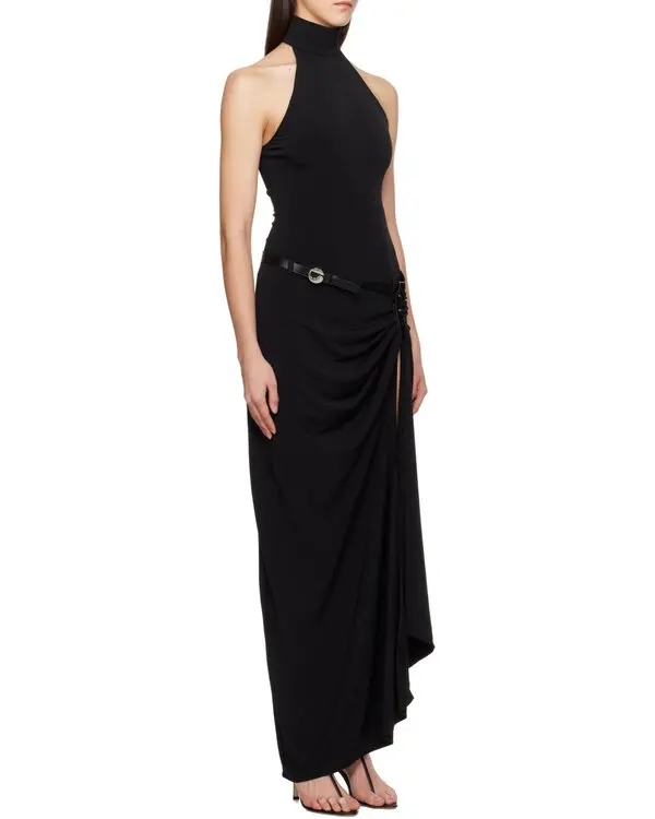 Coperni High Neck Sleeveless Draped Dress