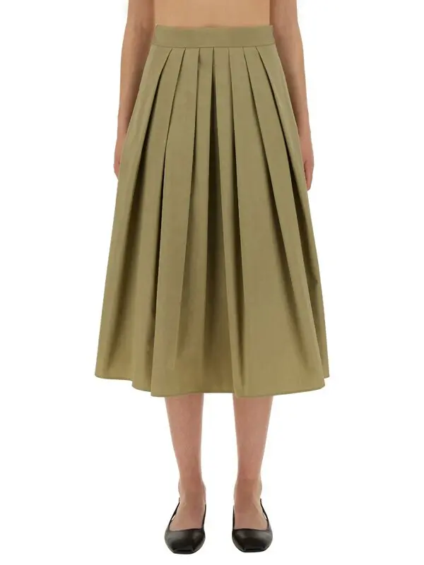 Aspesi Flared Midi Skirt - Green