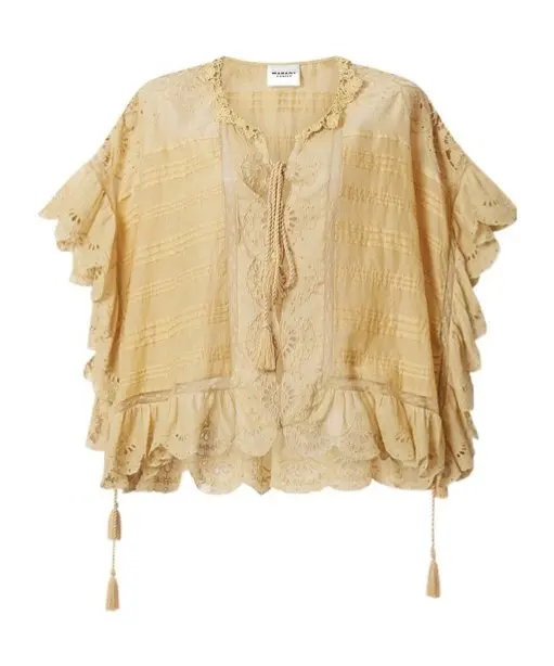 Isabel Marant Étoile Floral Lace Kaftan Top
