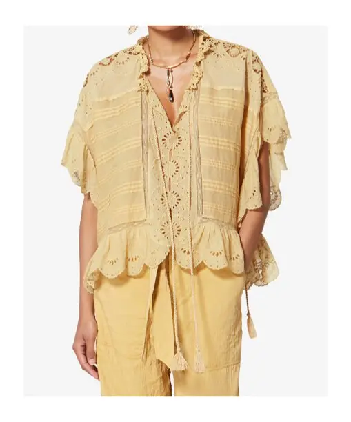 Isabel Marant Étoile Floral Lace Kaftan Top