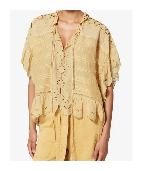 Isabel Marant Étoile Floral Lace Kaftan Top