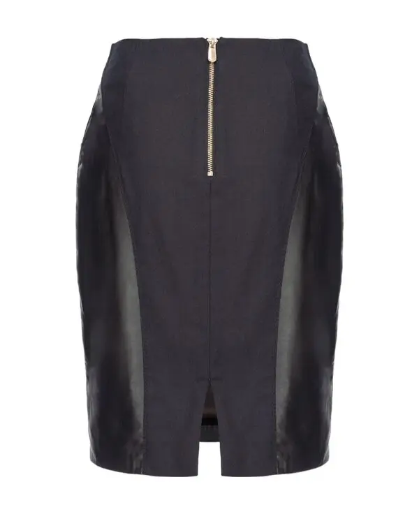 Pinko High-waist Zipped Leather Skirt