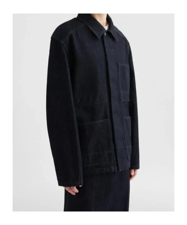 JIL SANDER Button Detailed Straight Hem Overshirt - Magnet