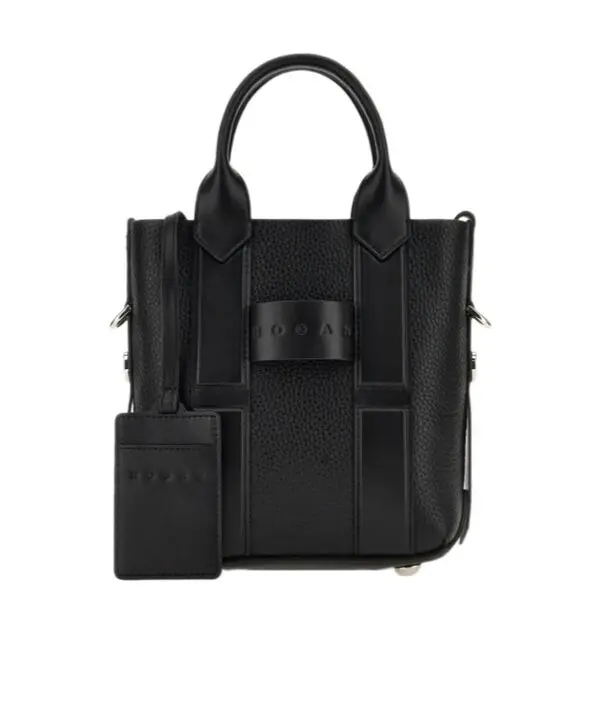 Hogan Script Small Shopping Bag - Black