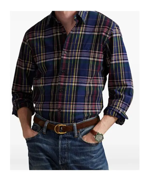 Polo Ralph Lauren Checked Long-sleeved Shirt - Black