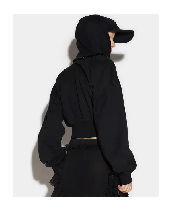 Dsquared2 Cropped Logo Hoodie