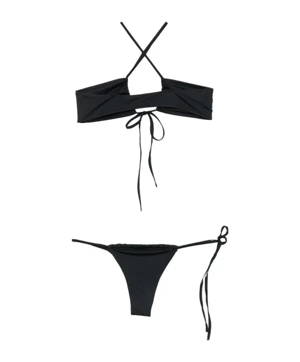 Attico Halterneck Side-tie Bikini