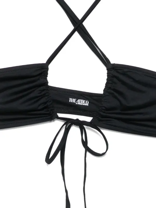 Attico Halterneck Side-tie Bikini