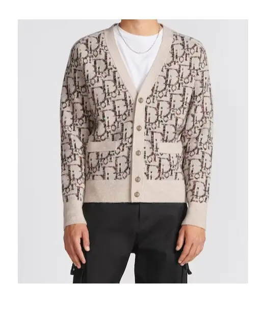 Dior Monogrammed Intarsia Cardigan