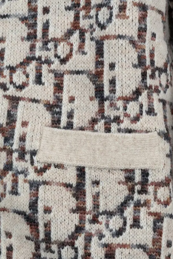 Dior Monogrammed Intarsia Cardigan