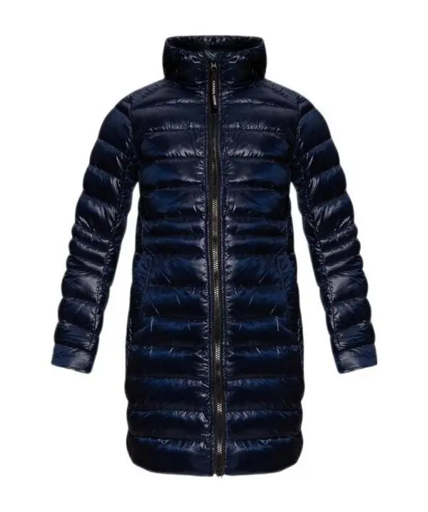 Canada Goose Quilted Down Padded Coat With Logo Decals