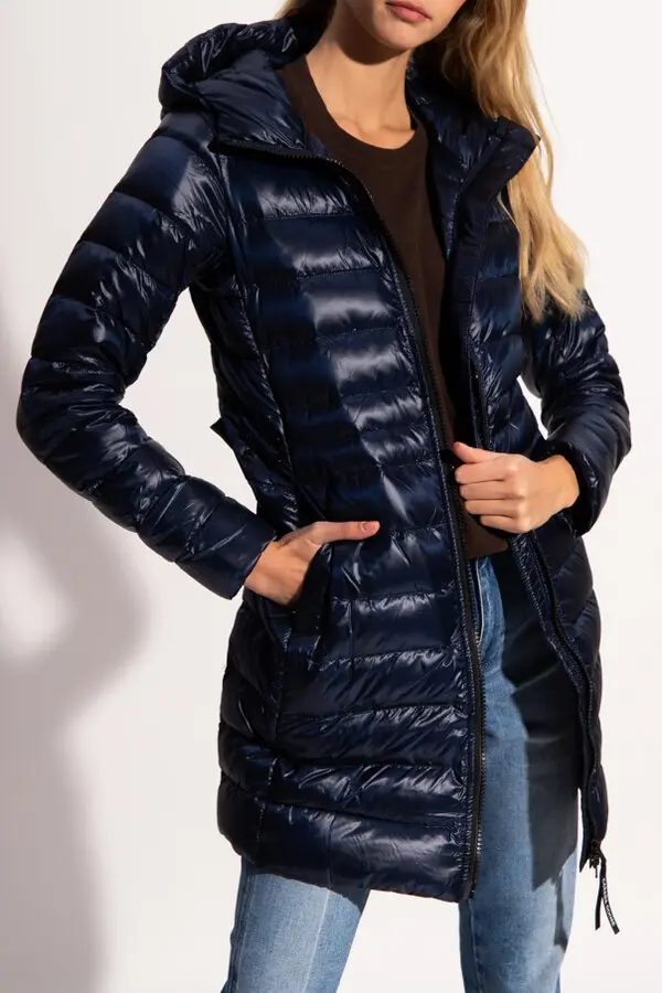 Canada Goose Quilted Down Padded Coat With Logo Decals