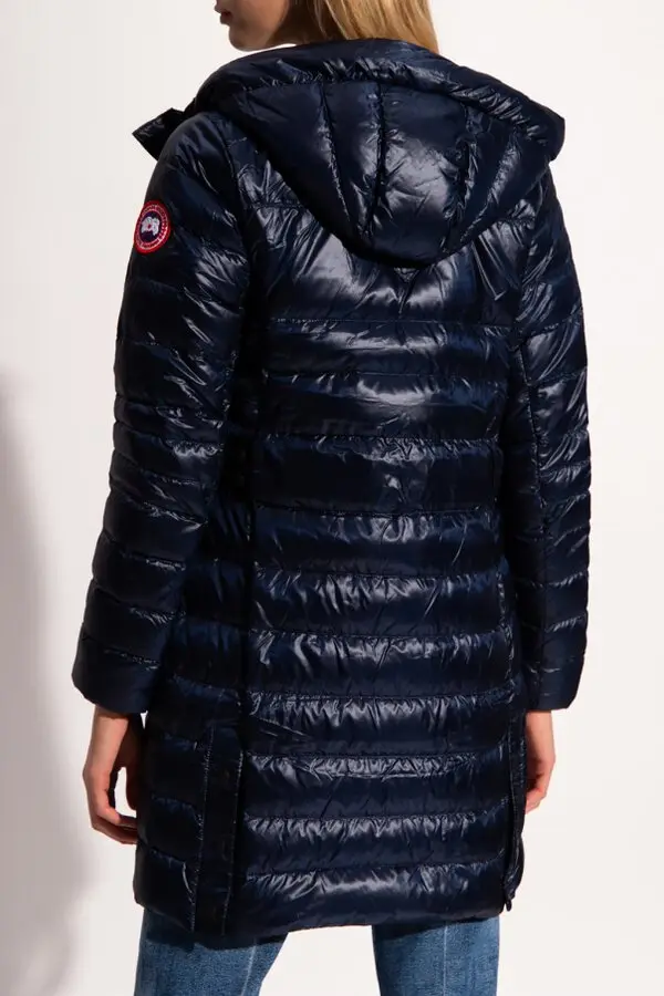 Canada Goose Quilted Down Padded Coat With Logo Decals