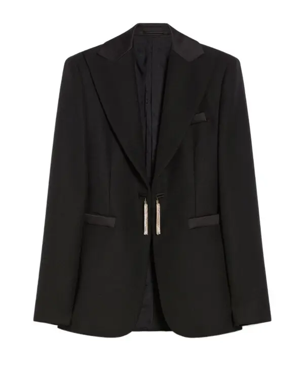 Max Mara Tassel Detailed Collared Blazer