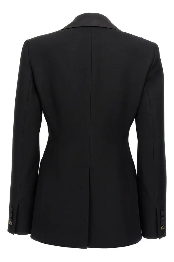 Max Mara Tassel Detailed Collared Blazer - Black