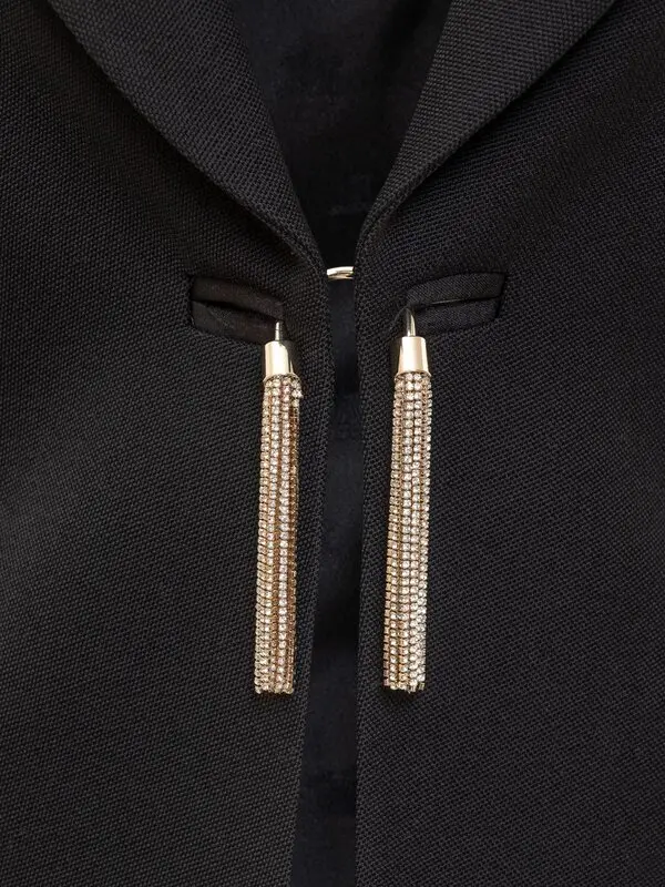 Max Mara Tassel Detailed Collared Blazer - Black