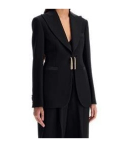 Max Mara Tassel Detailed Collared Blazer - Black