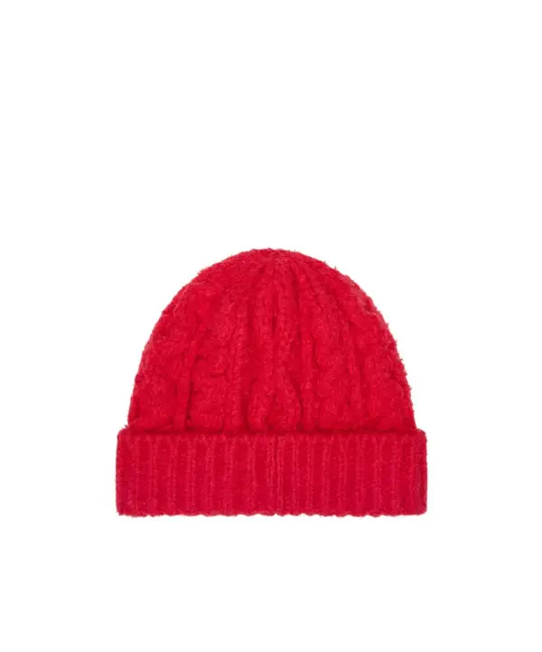 Celine Beanie In Triomphe Brushed Aran Cotton