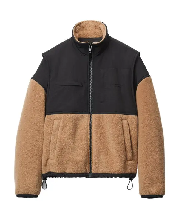 Alexander Wang Panelled Zip Fleece Jacket