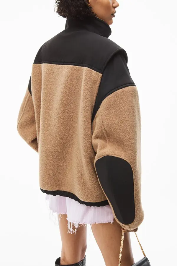 Alexander Wang Panelled Zip Fleece Jacket