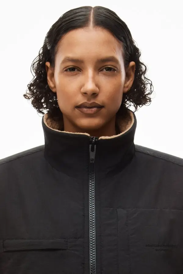 Alexander Wang Panelled Zip Fleece Jacket