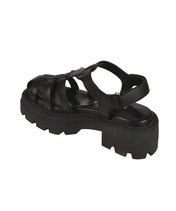 SERGIO ROSSI Buckle Embellished Slingback Sandals