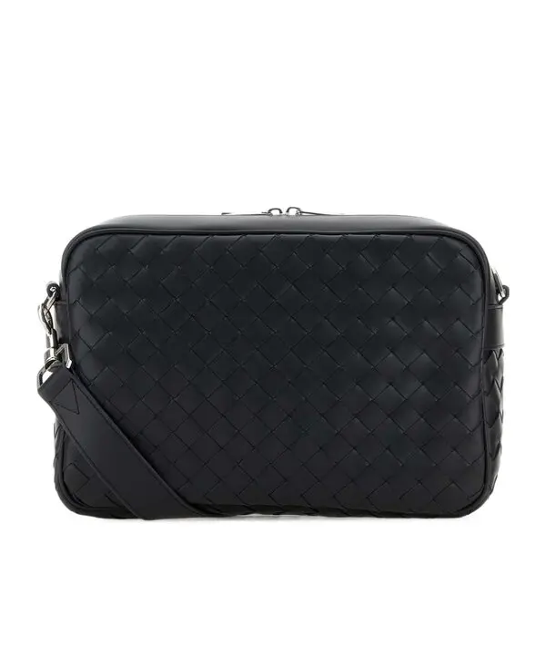 Bottega Veneta Medium Intrecciato Shoulder Bag - Black