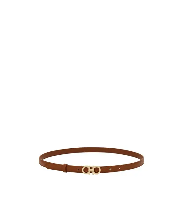 FERRAGAMO Gancini Fixed Belt - Natural