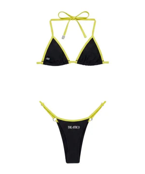 Attico Strapped Swim Set - Black