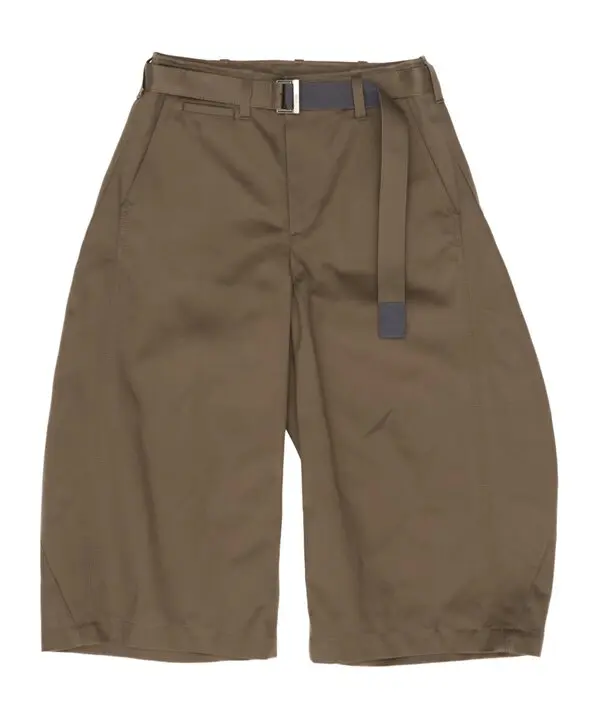 Sacai Belted Wide-leg Patchwork Pants