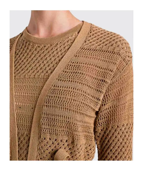 TWINSET Openwork Belted Cardigan