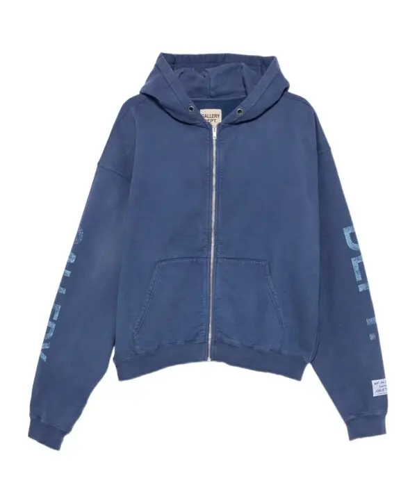 GALLERY DEPT. Long-sleeved Hooded Sweatshirt - Blue