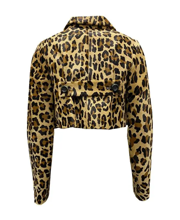 Dsquared2 Leopard Print Cropped Jacket