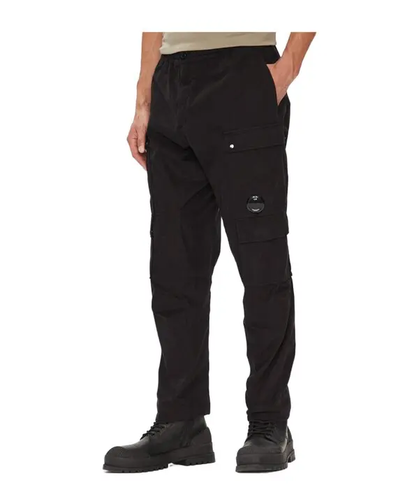 C.P. COMPANY Buttoned Cargo Pants - Black