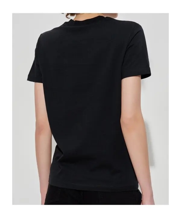 Versace Floral-butterfly Print Crewneck T-shirt - Black