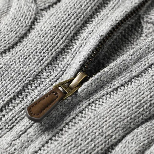 Polo Ralph Lauren Cable Knit Half-zip Sweater - Grey