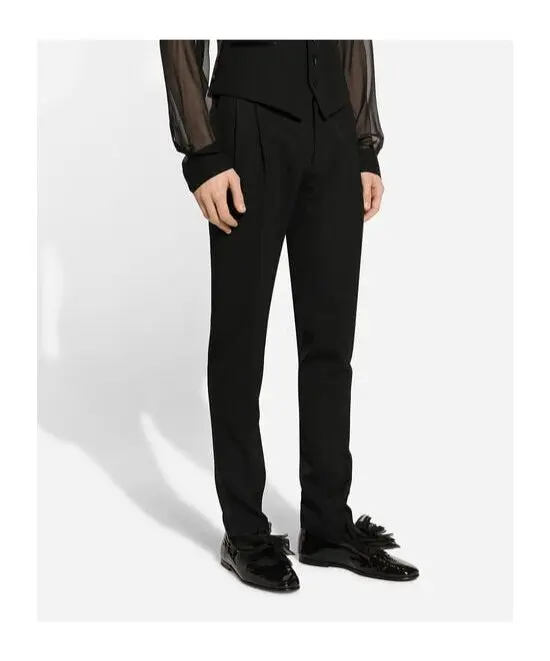 Dolce & Gabbana Dolce Gabbana Gabardine Tuxedo Tailored Pants